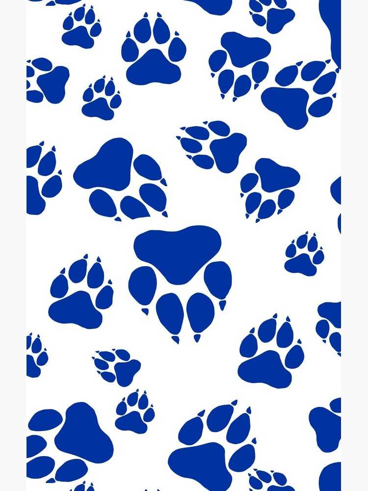 Blue Wildcats Paw Print Pattern Digital Design Samsung Galaxy Phone