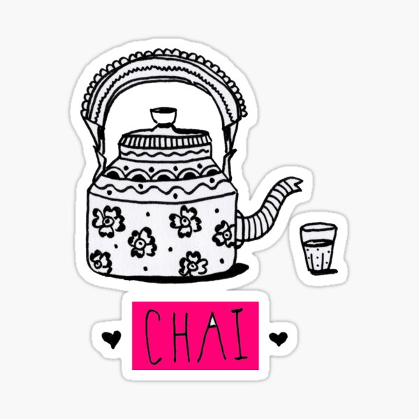 "Chai" Sticker for Sale by PriyankaMehta11 | Redbubble