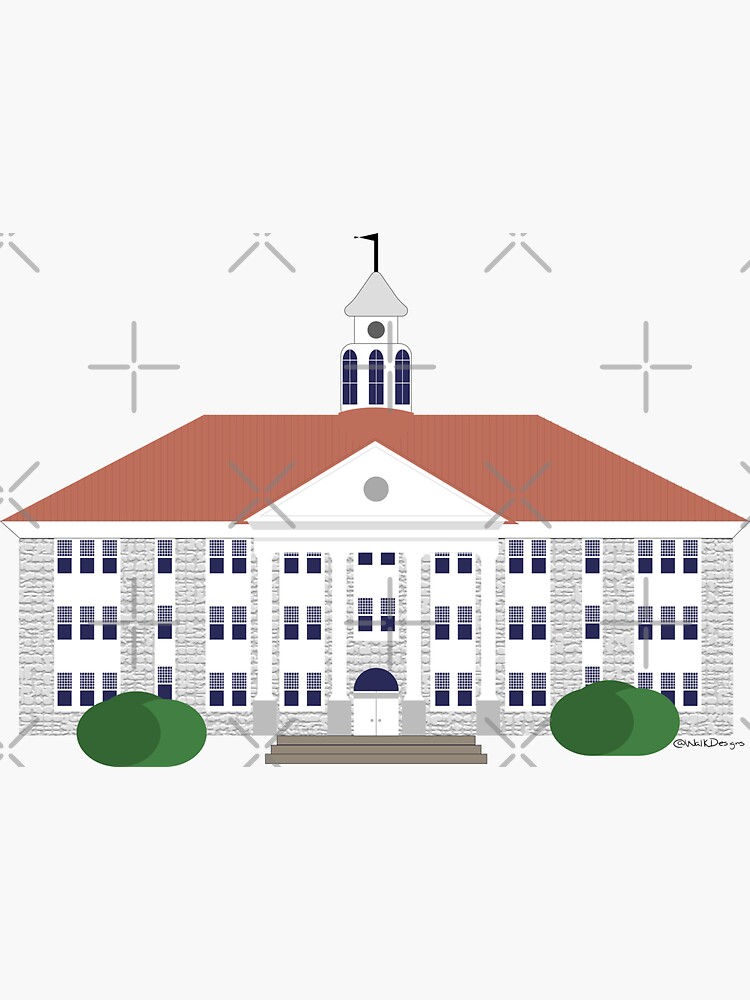 "Wilson Hall at JMU" Sticker for Sale by WalkDesigns | Redbubble