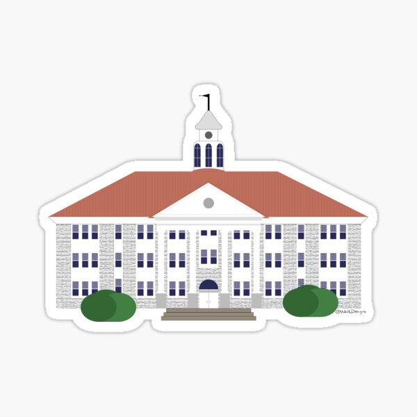 "Wilson Hall at JMU" Sticker for Sale by WalkDesigns | Redbubble