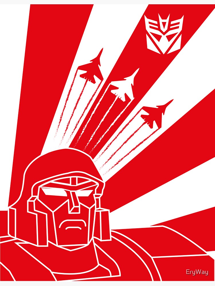 "Megatron Red Poster" Sticker for Sale by EryWay | Redbubble