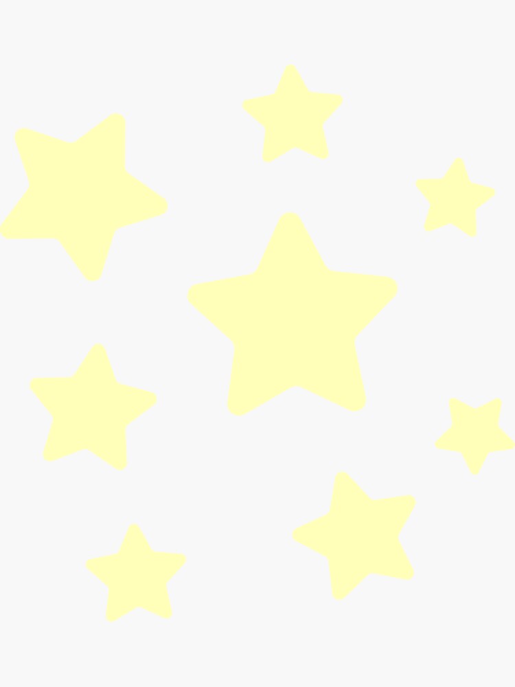 "Pastel Yellow Cute Stars " Sticker by -Panda-Monium- | Redbubble