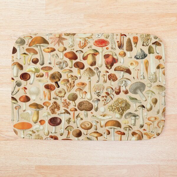 "Vintage Mushroom Designs Collection" Bath Mat for Sale by PixelHunter ...