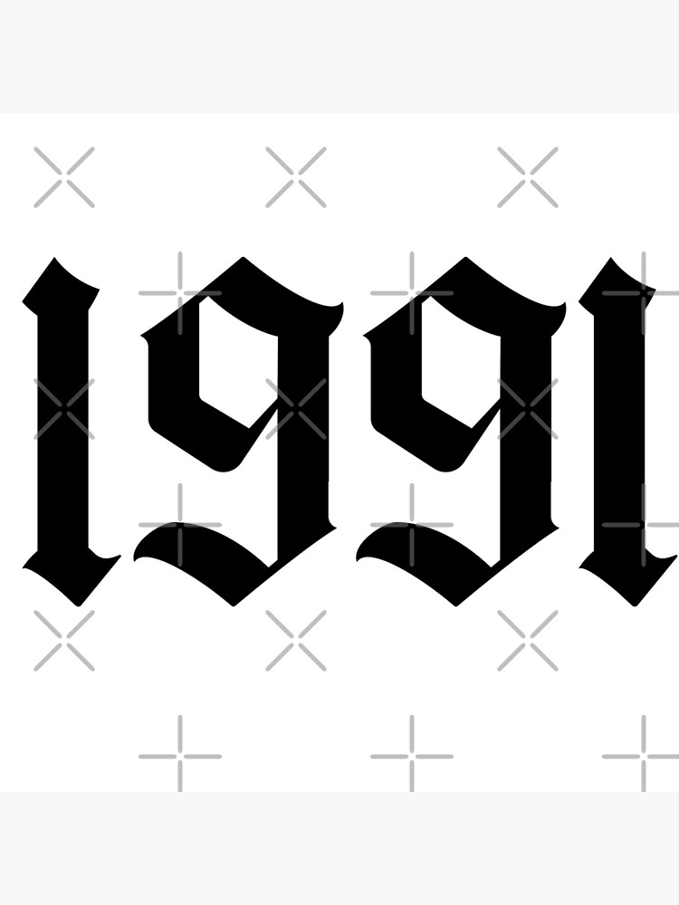 "1991 - Old English" Poster for Sale by leenbernardo | Redbubble