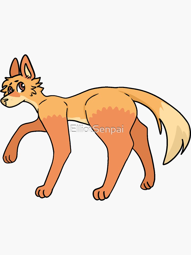 "Sunkist Fox" Sticker for Sale by ElliotSenpai | Redbubble