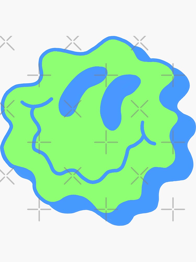 "MELTY SMILEY - MOUNTAIN DEW" Sticker by Glossypop | Redbubble