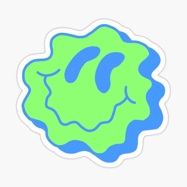 "MELTY SMILEY - MOUNTAIN DEW" Sticker by Glossypop | Redbubble