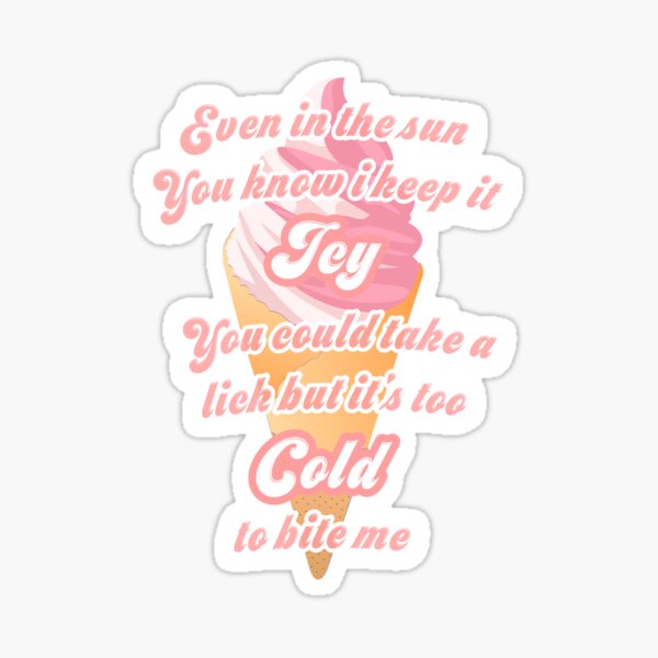 Pegatina «Letra Ice Cream de Blackpink & Selena Gomez» de Asraeyla ...