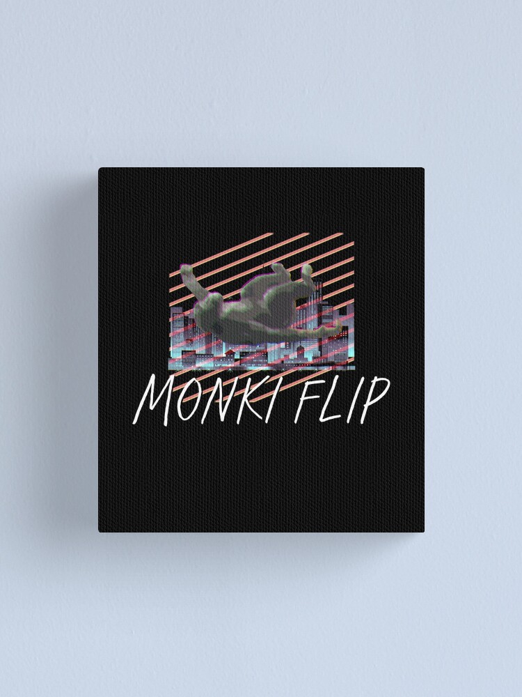"Monki Flip Retro" Canvas Print for Sale by AlmondArtsy | Redbubble