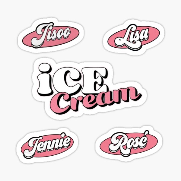 "BP ICE CREAM Members Name SET" Sticker by katherinesbored | Redbubble