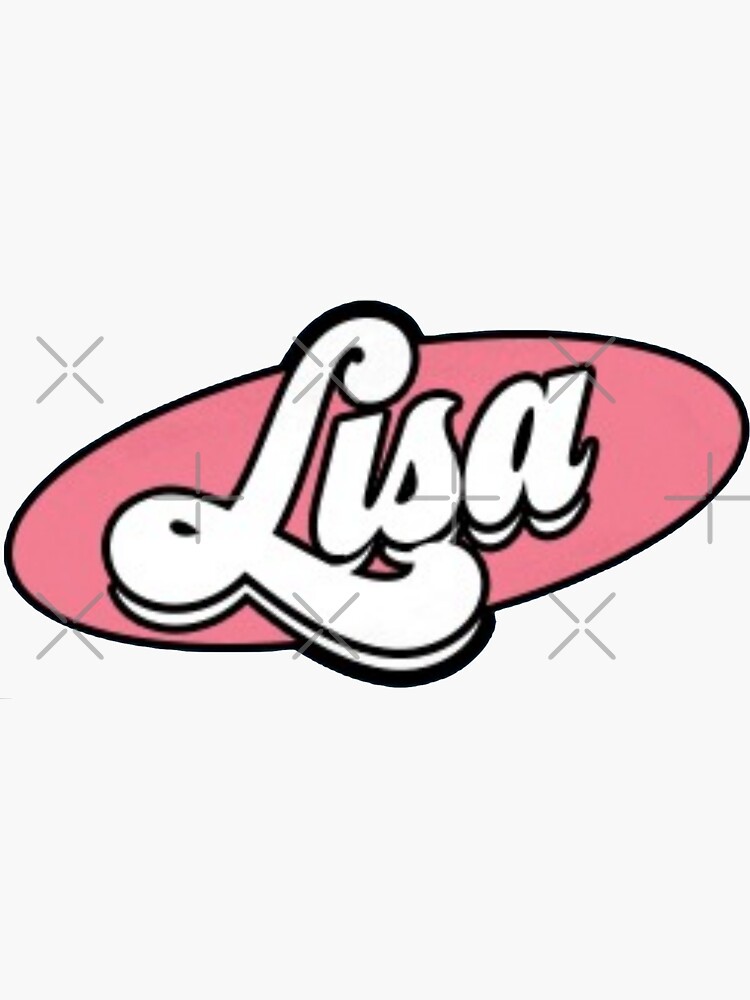 "Lisa ICE CREAM BP name" Sticker for Sale by katherinesbored | Redbubble