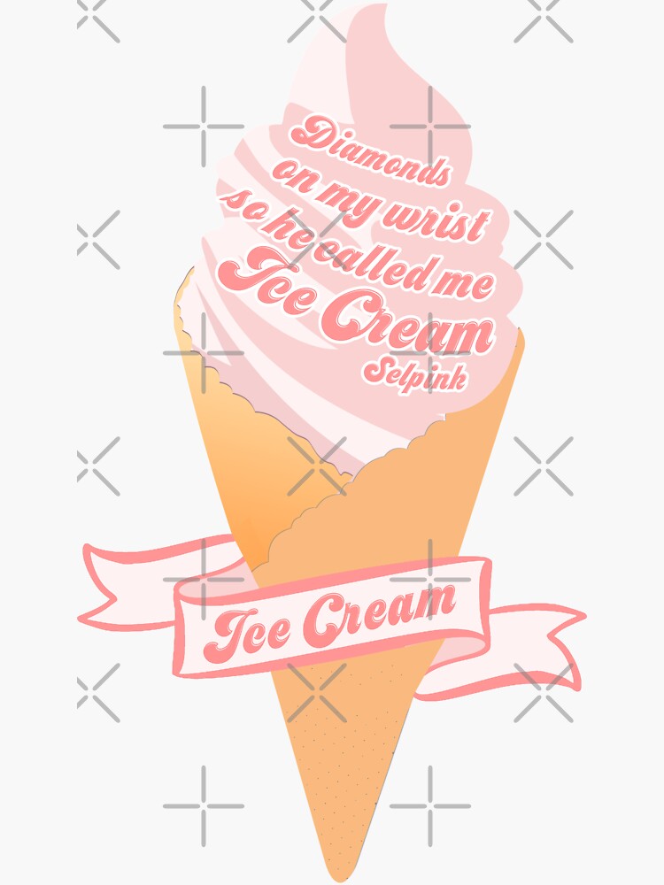 Pegatina «Letra Ice Cream de Blackpink & Selena Gomez» de Asraeyla ...