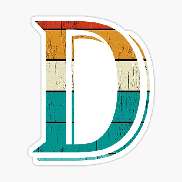 "Letter D" Sticker for Sale by ExcitedDesire | Redbubble