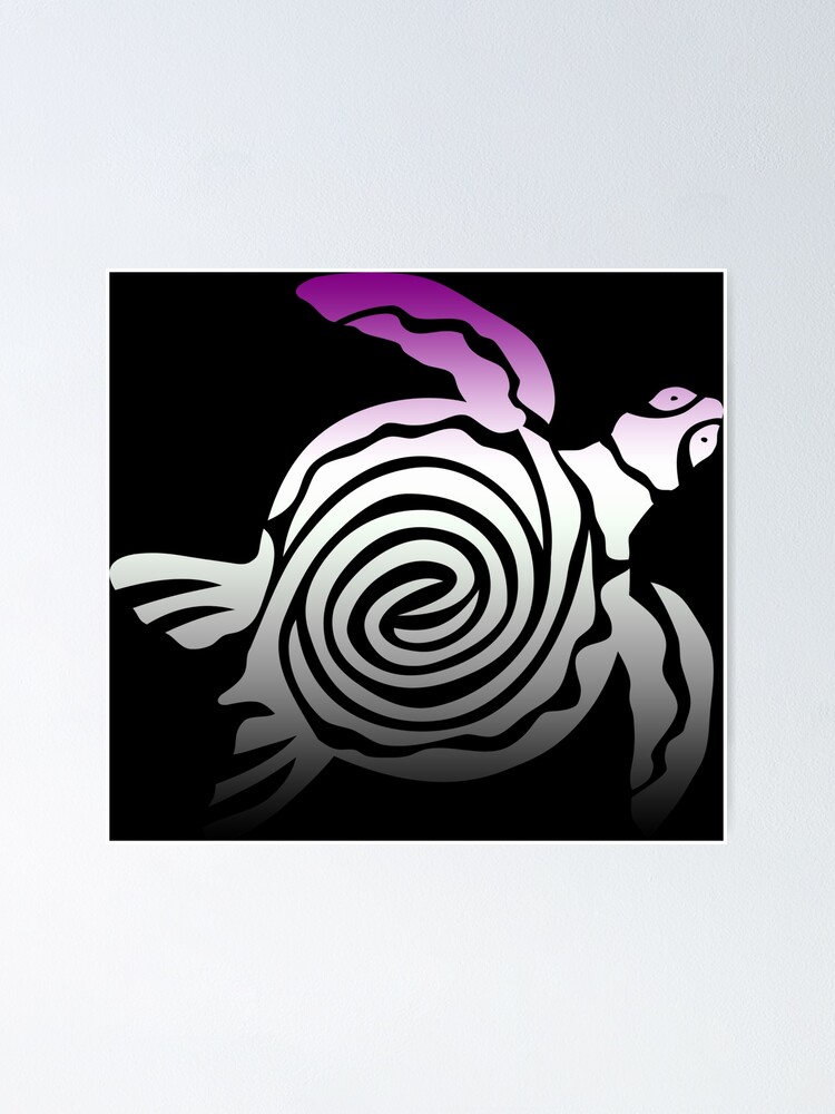 "Subtle Turtle Ace flag" Poster by -Gedwolcraeft- | Redbubble