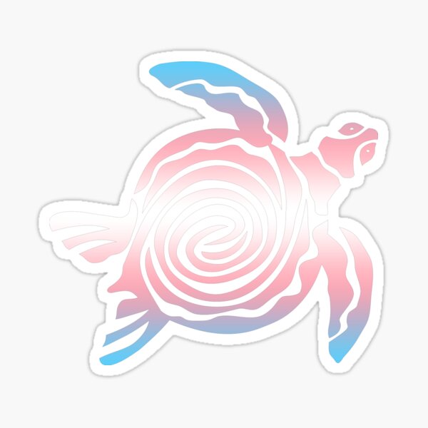 "Subtle Turtle Trans flag" Sticker for Sale by -Gedwolcraeft- | Redbubble