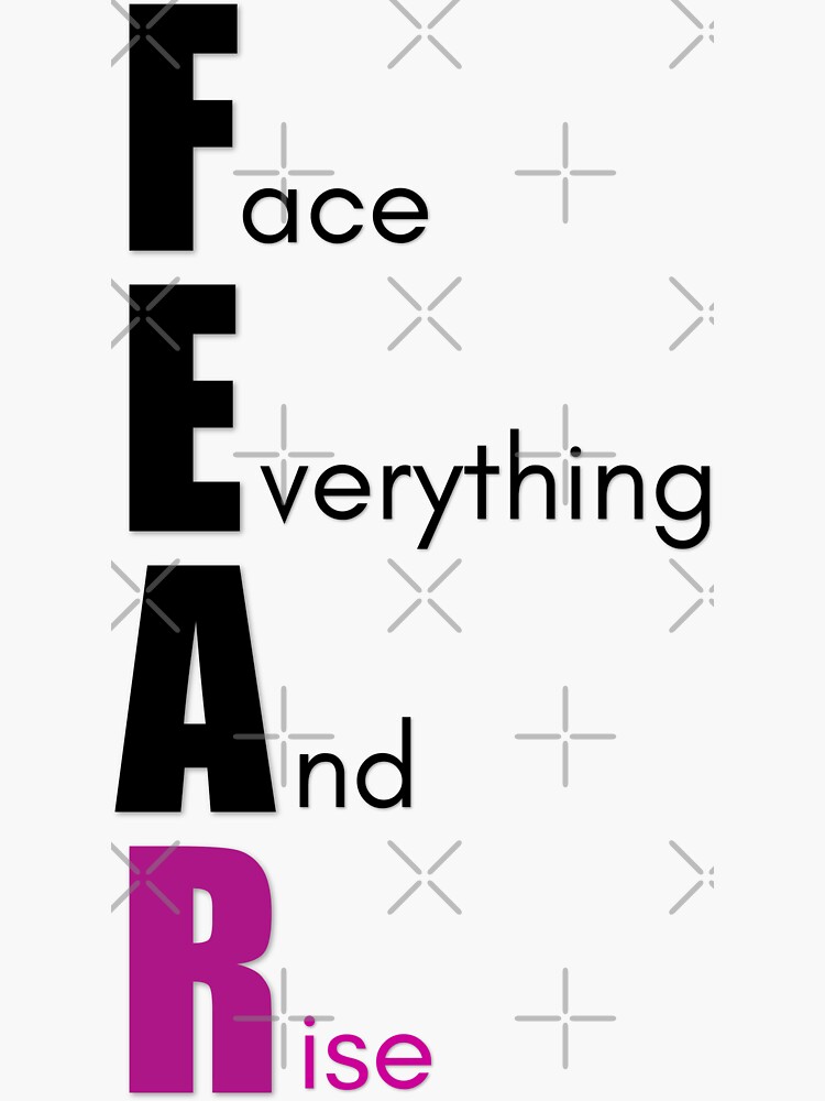 " BEST INSPIRATIONAL QUOTES - FACE EVERYTHING AND RISE" Sticker for ...