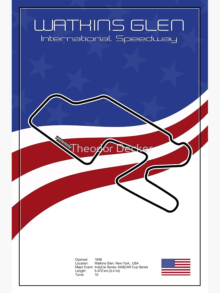 "Watkins Glen Racetrack" Poster for Sale by Theodor Decker | Redbubble
