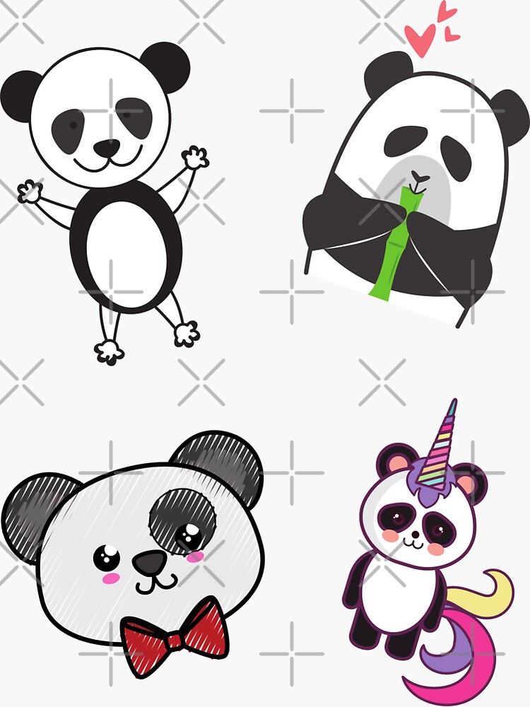 "Cute Panda Family" Sticker for Sale by Fighter31 | Redbubble