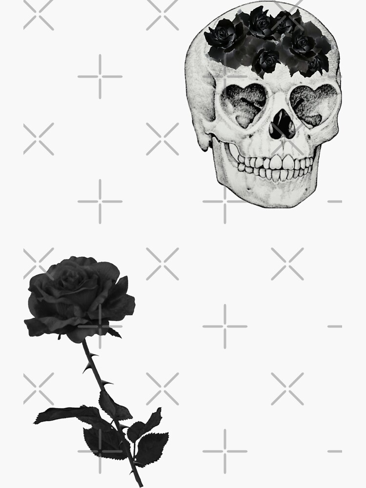 "Rose Skull" Sticker for Sale by jookies | Redbubble