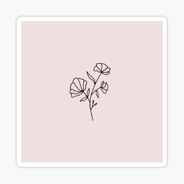 "Flower Outline" Sticker by laylamc13 | Redbubble