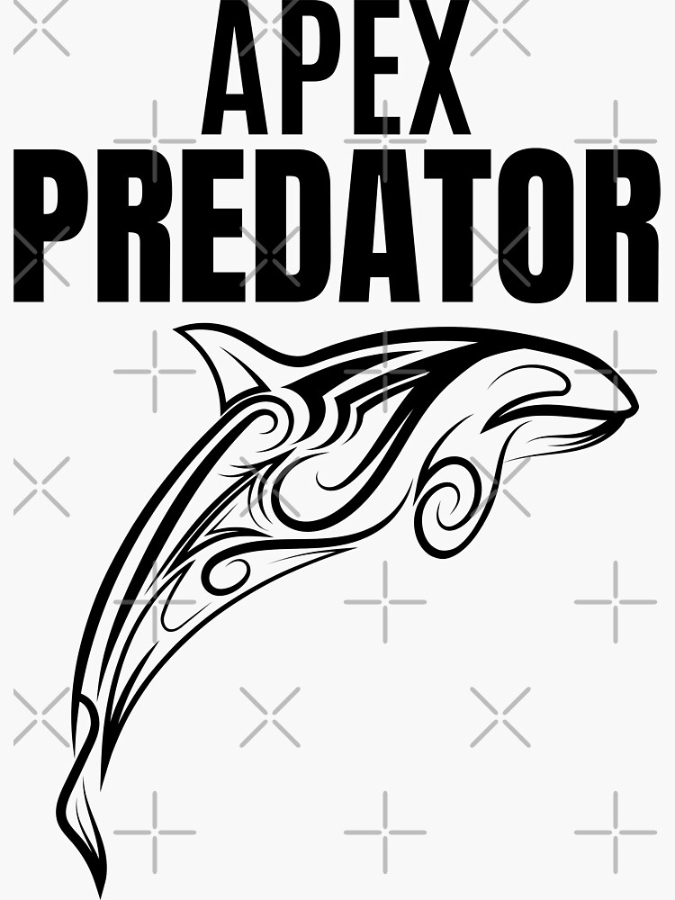 "Apex Predator - killer whale" Sticker for Sale by RIVEofficial | Redbubble