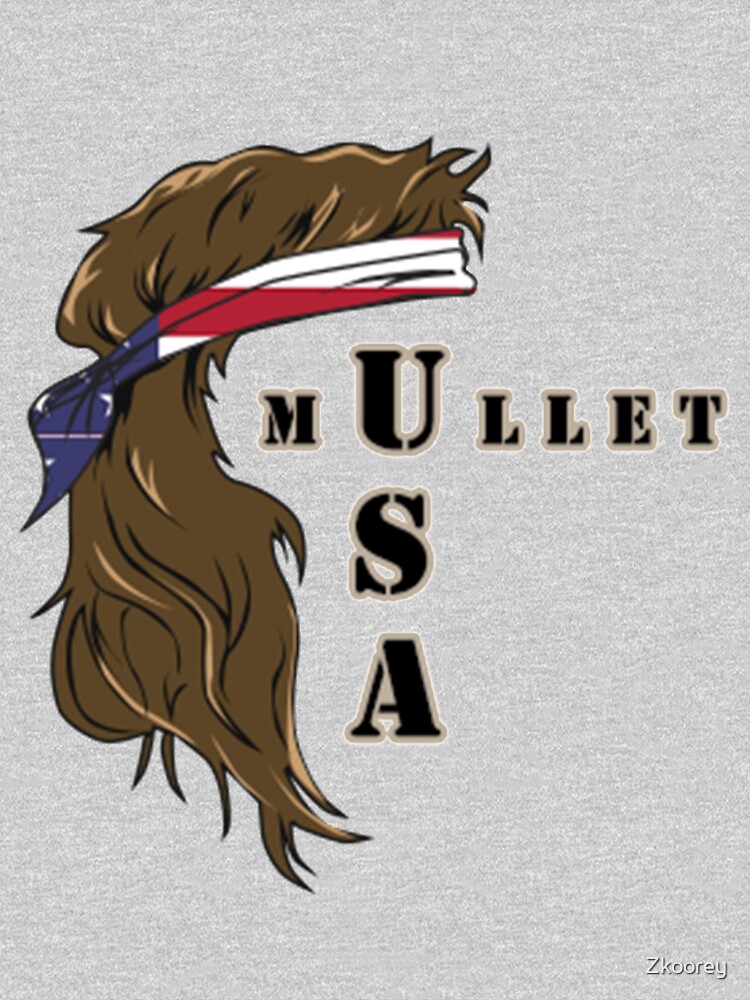 "USA Mullet Head Merica USA Pride Flag 4th of July Haircut 80s Old ...