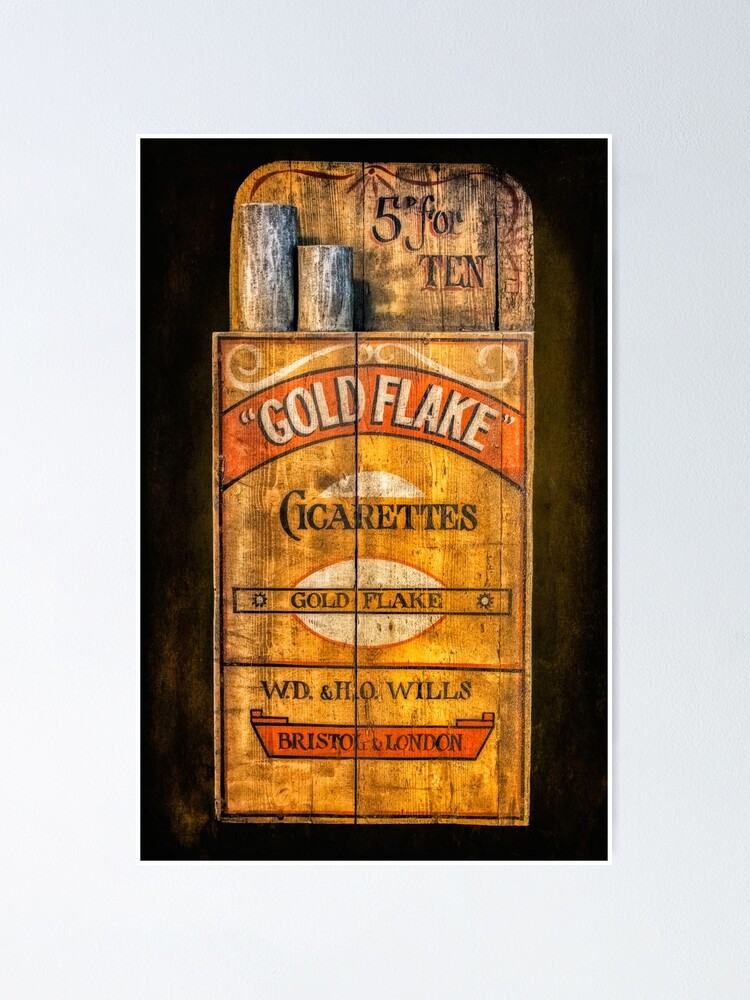 "Gold Flake Vintage Cigarette Sign" Poster for Sale by AJEvans | Redbubble