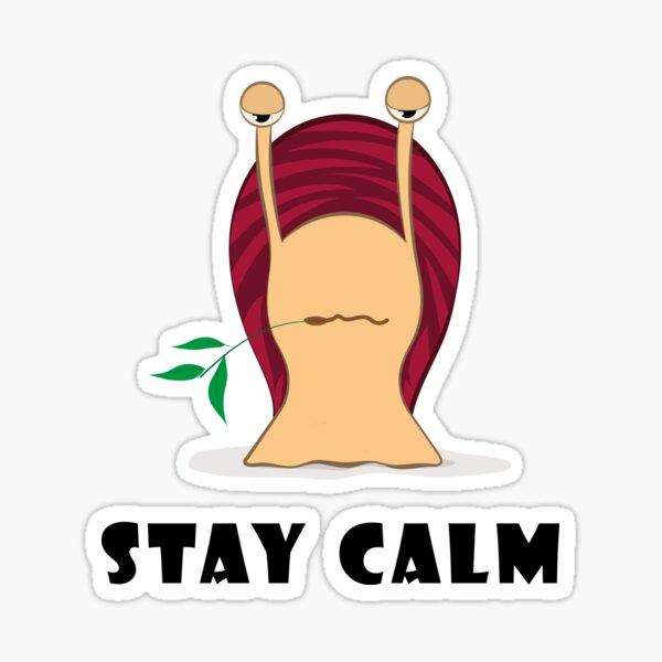 "Stay Calm Snail" Sticker for Sale by Assla | Redbubble