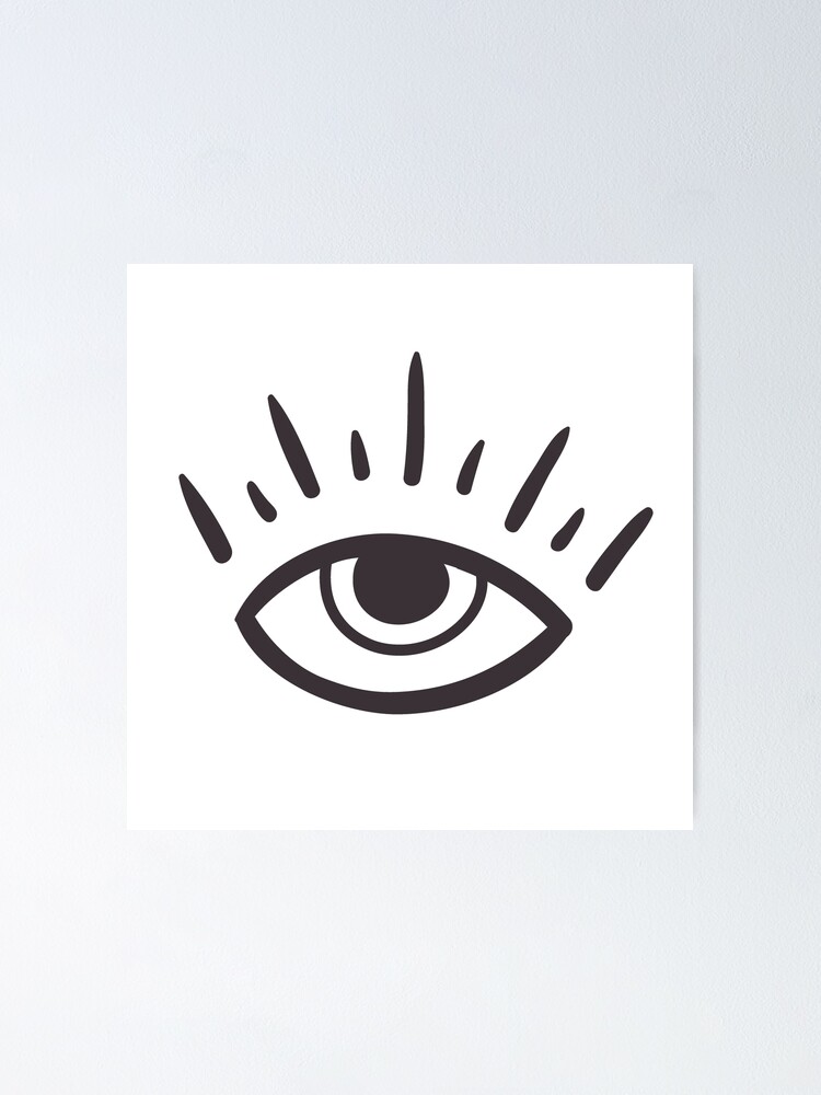 "eye symbol, eye hand drawing, eye illustration" Poster for Sale by ...