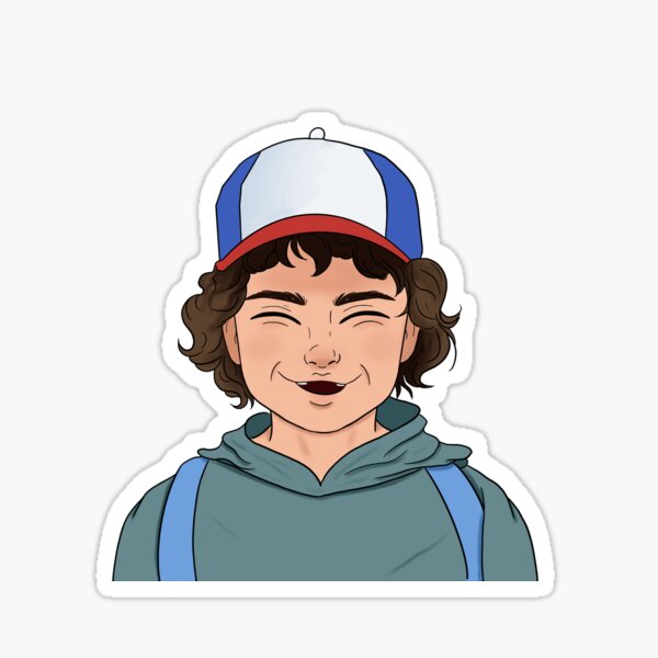 "Dustin in stranger things" Sticker by AJoyfulArt | Redbubble