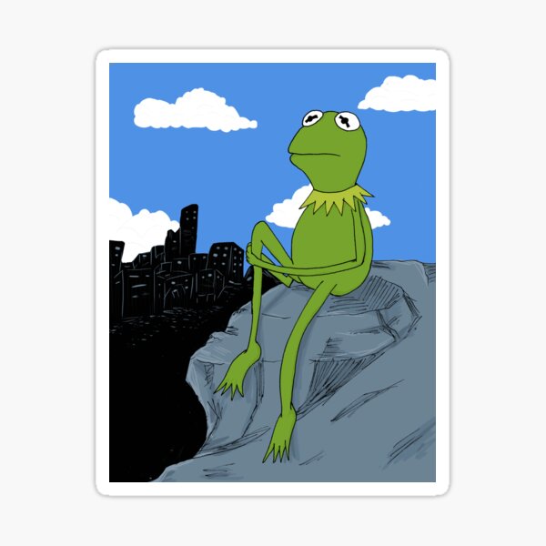 "Sad Frog" Sticker for Sale by SenshiTako | Redbubble