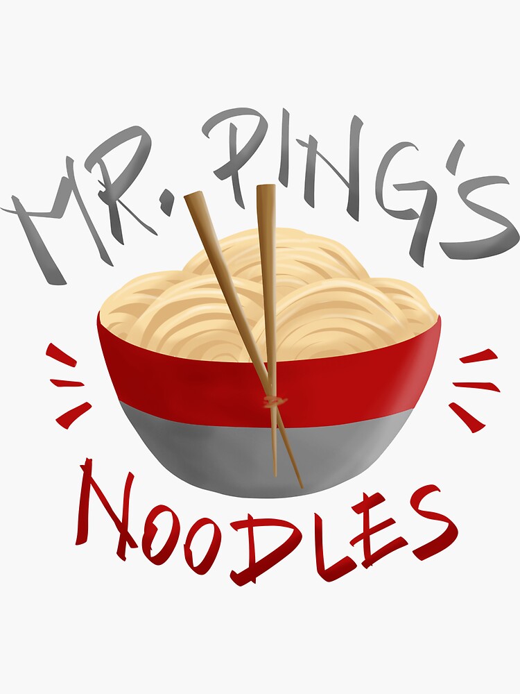 "Mr. Ping’s Noodles" Sticker for Sale by PlutoStudio66 | Redbubble