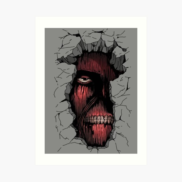 Impression artistique « La conception des titans muraux Attack On Titan ...