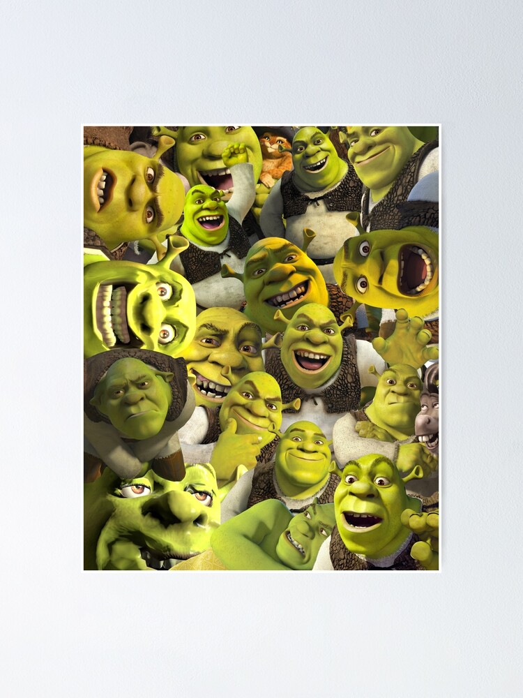 "Shrek Collage " Poster for Sale by llier4 | Redbubble