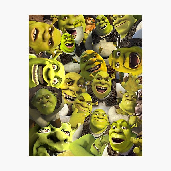 Lámina fotográfica «Shrek Collage» de llier4 | Redbubble