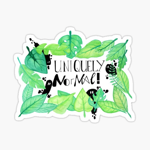 "Uniquely Normal" Sticker for Sale by JessicaTang | Redbubble