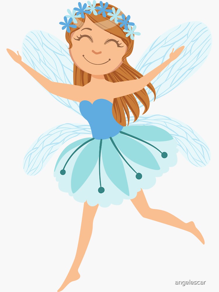 "FAIRY IN BLUE, FAIRY, PRINCESS" Sticker for Sale by angelescar | Redbubble