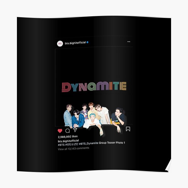 "BTS Dynamite" Poster by jookies | Redbubble