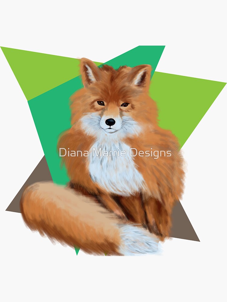 "Pretty Fox " Sticker for Sale by dianamarrie | Redbubble