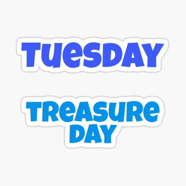 Pegatina «martes dia del tesoro» de Talwaran | Redbubble