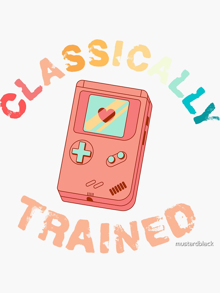 "Vintage Gamer Girl, Classically Trained, Brick Game" Sticker for Sale ...