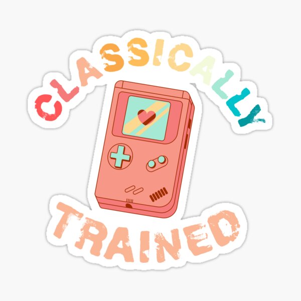 "Vintage Gamer Girl, Classically Trained, Brick Game" Sticker for Sale ...