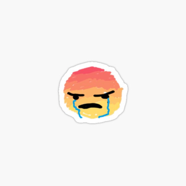 "Angry Crying Emoji" Sticker for Sale by TheIllusiveTaco | Redbubble