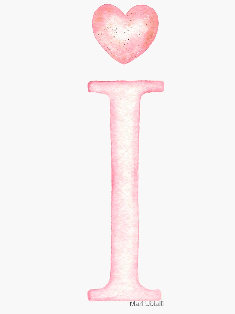 "Letter I" Sticker for Sale by mariubialli | Redbubble