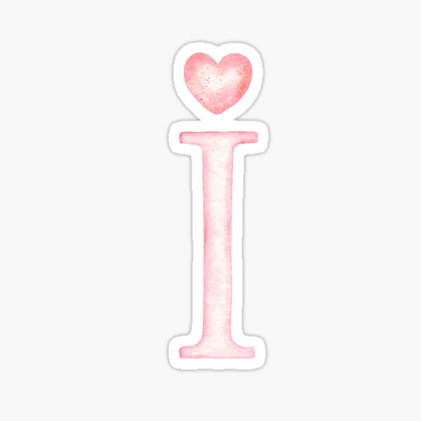 "Letter I" Sticker for Sale by mariubialli | Redbubble