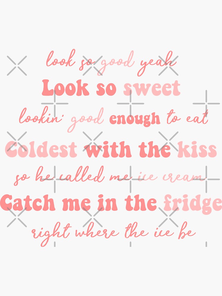 Pegatina «Ice Cream Blackpink & Selena Gomez letra y traducción de la ...