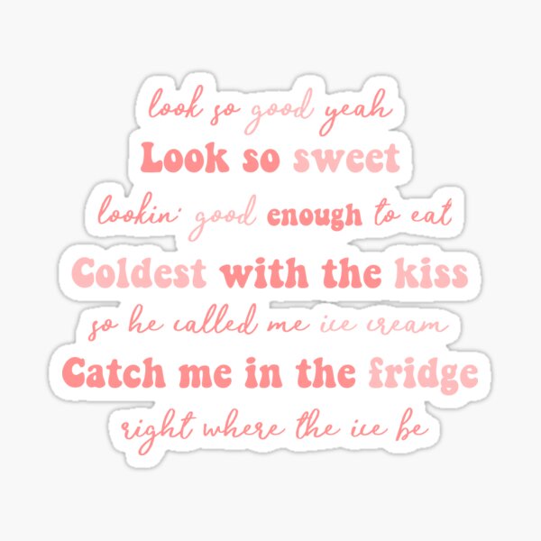 Pegatina «Ice Cream Blackpink & Selena Gomez letra y traducción de la ...
