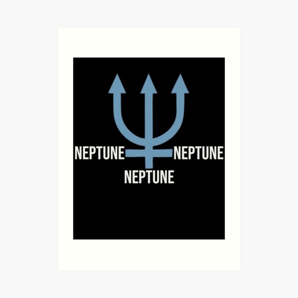 Lámina artística «Planeta Neptuno - Símbolo del planeta con texto ...
