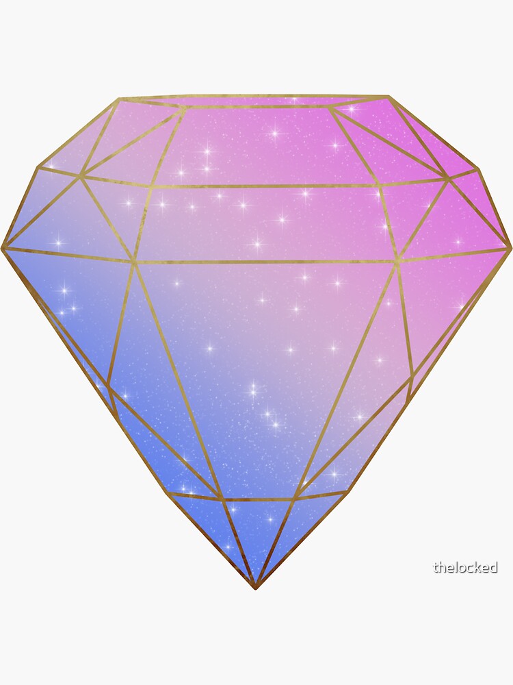 "bi diamond " Sticker for Sale by thelocked | Redbubble