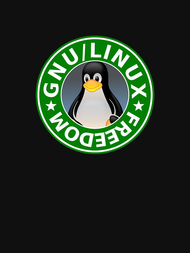 "Tux : GNU/LINUX FREEDOM" Essential T-Shirt for Sale by arthurreeder ...